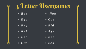 999+ Creative 3 Letter Usernames Ideas For You - Namesarc