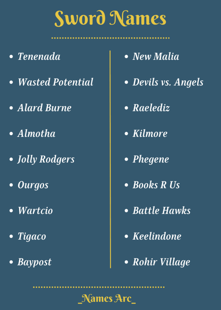 400+ Unique and Best Sword Names - Namesarc