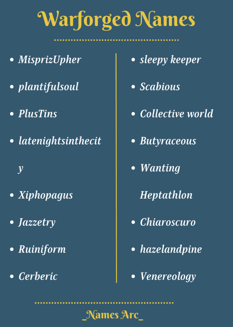 400+ Unique and Best Warforged Names - Namesarc